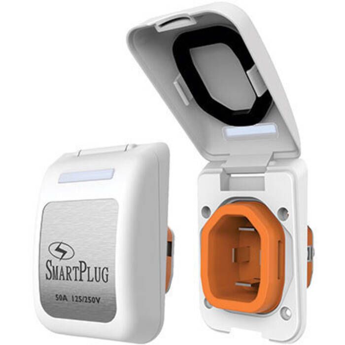 SMARTPLUG 50 AMP MALE NON-METALLIC INLET COVER - WHITE – OnBoard Rigging